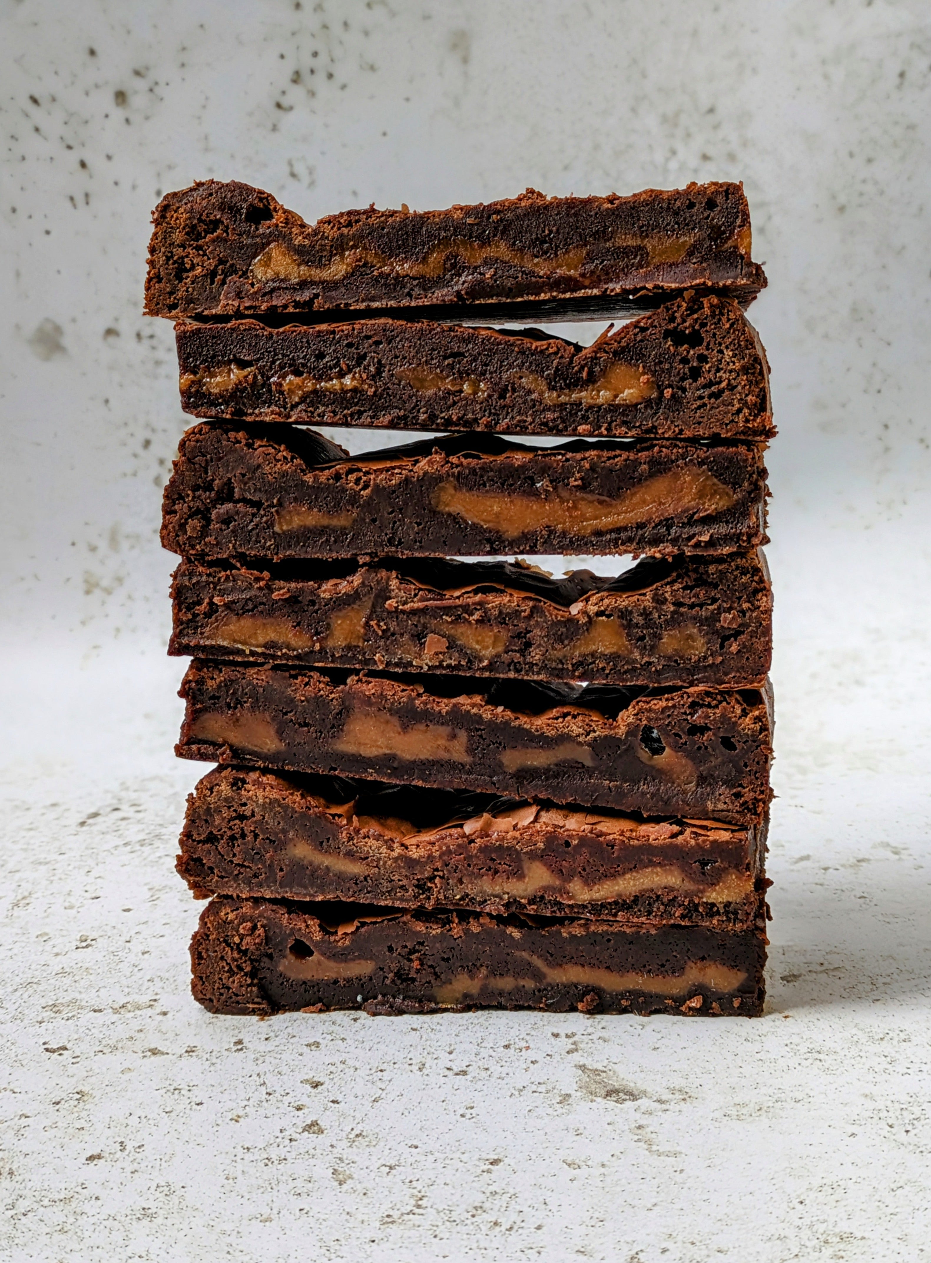 Salted Caramel Dark Chocolate Brownie - Low Gluten – Wild Flour Cake Co Ltd